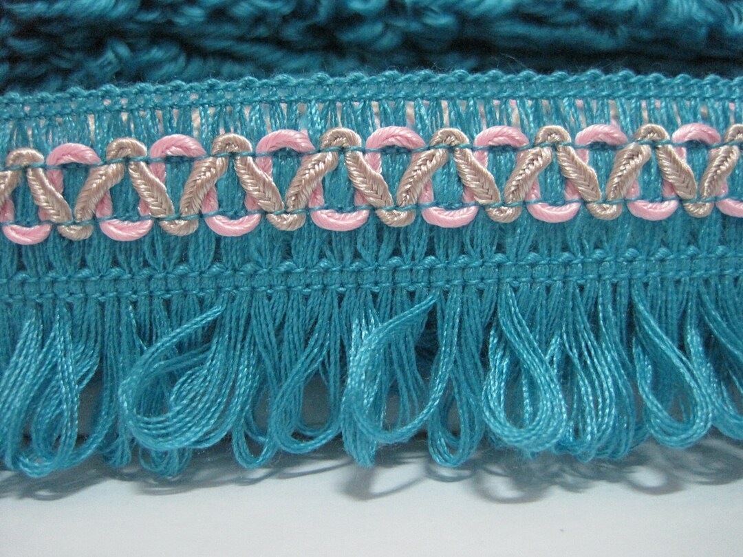 5 Yards Aqua Blue Loop Trim, Blue Trim, Tassel Trim, Trim Set ...