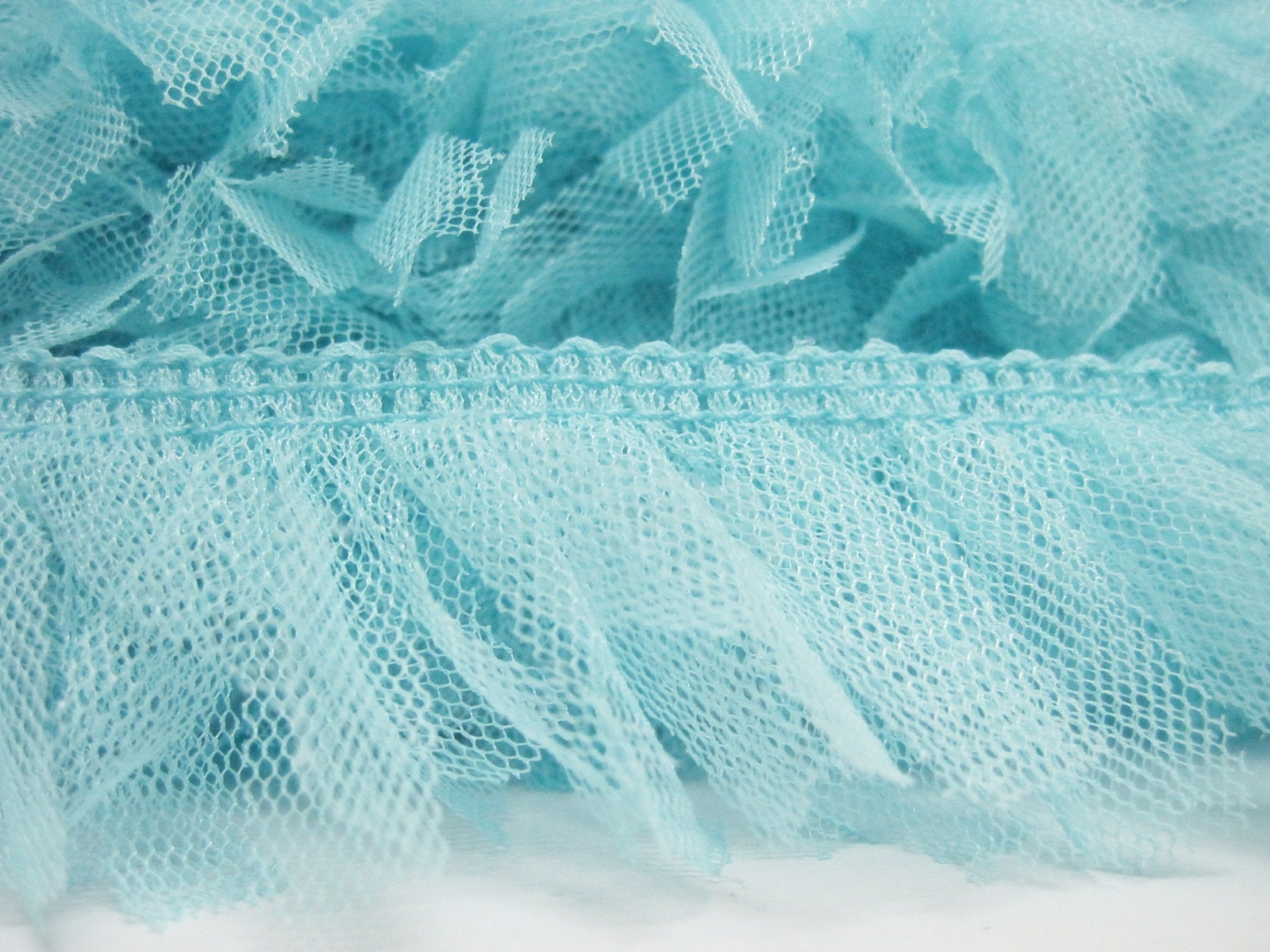 5 Yards Baby Blue Tulle Trim Chiffon Ruffle Trim Ruffle | Etsy