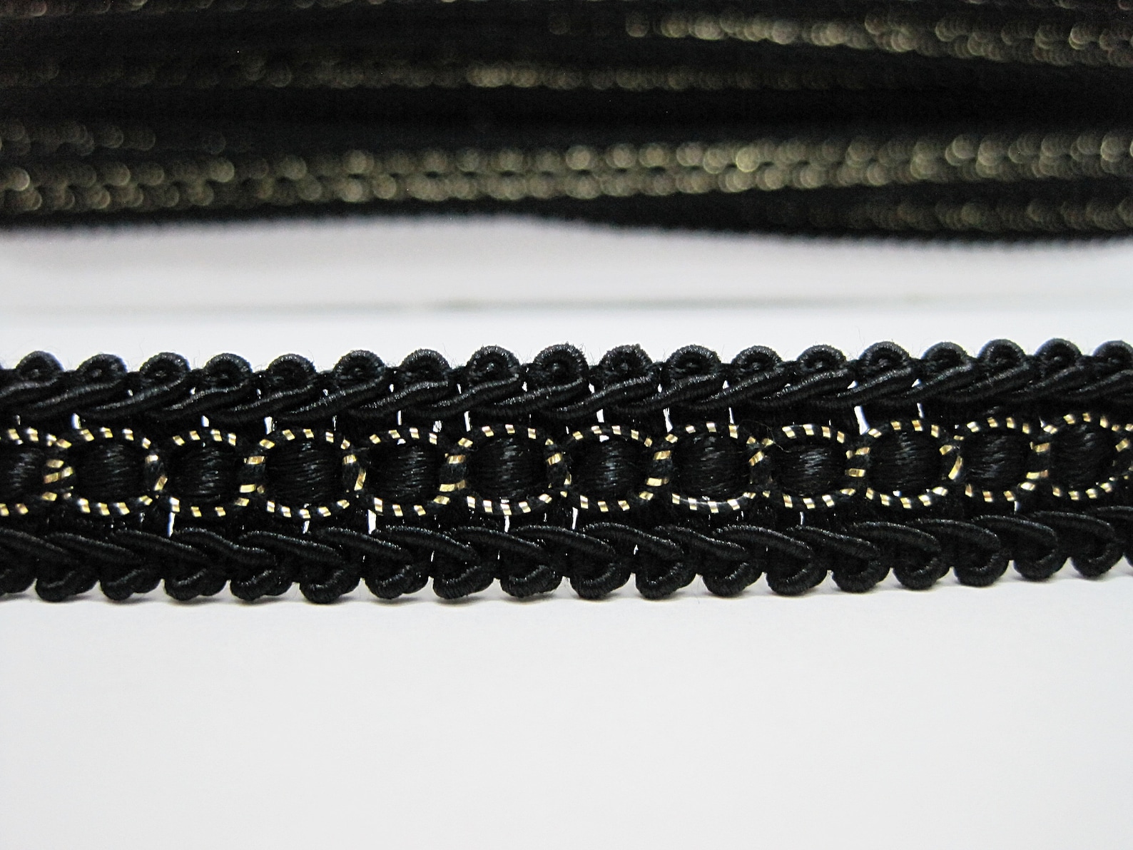 5 Yards 1/2 Black Gimp Braid Trim, Gimp Braid, Braided Gimp Trim ...