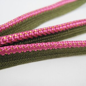 5 Yards Green-hot Pink Gold Metallic Lip Cord Piping, Edge Piping ...