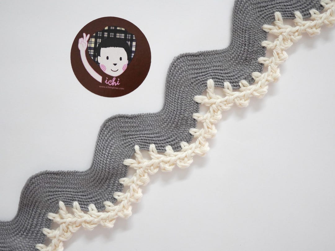 Light Gray Crocheted Rick Rack Trim - Etsy
