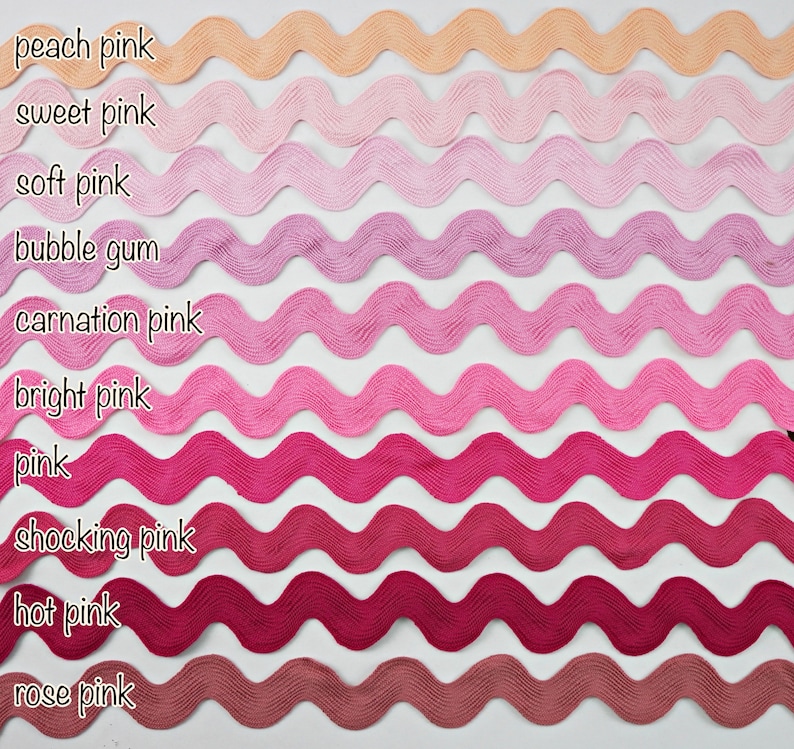5 Yards Pink Jumbo Rick Rack Trim Pink Rick Rack Jumbo Ric - Etsy