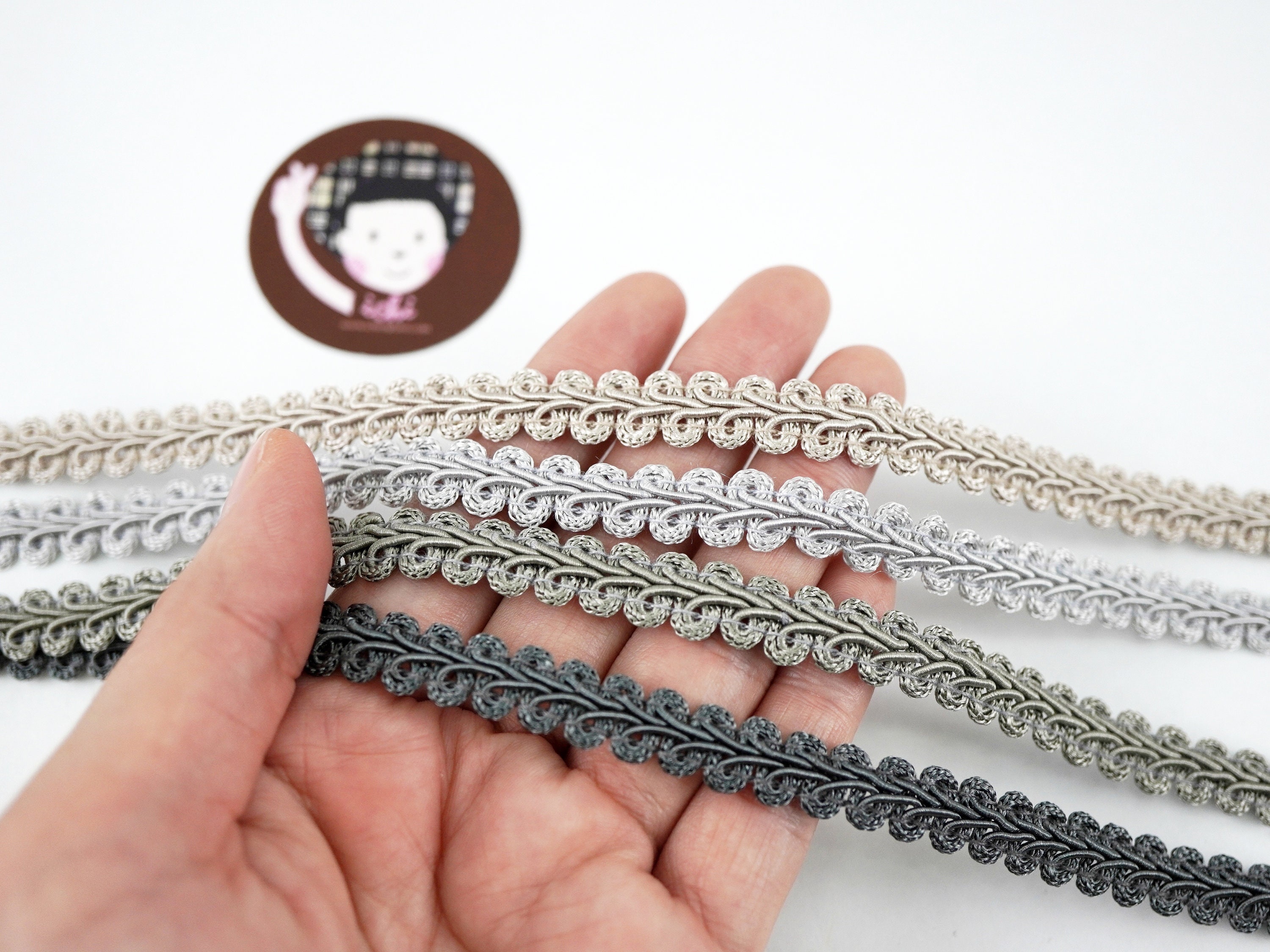 5 Yards 3/8 Silver Gimp Braided Trim Gimp Braid - Etsy UK