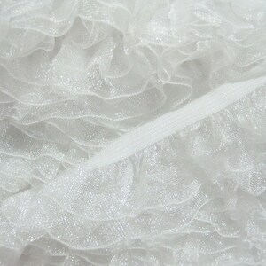 5 Yards White Organza Ruffle Elastic Trim 2-layers - Etsy