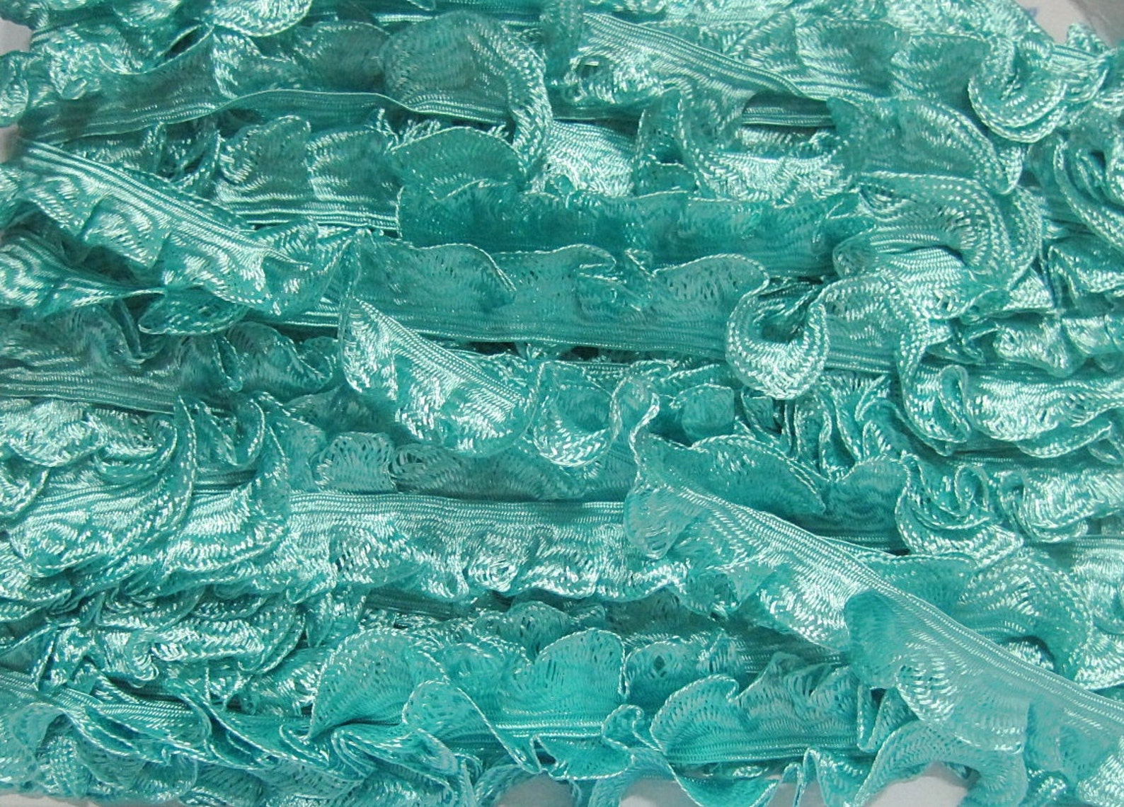 5 Yards 1.4 Cm Aqua Green Ruffle Trim Ruffle Trim Mint Trim - Etsy