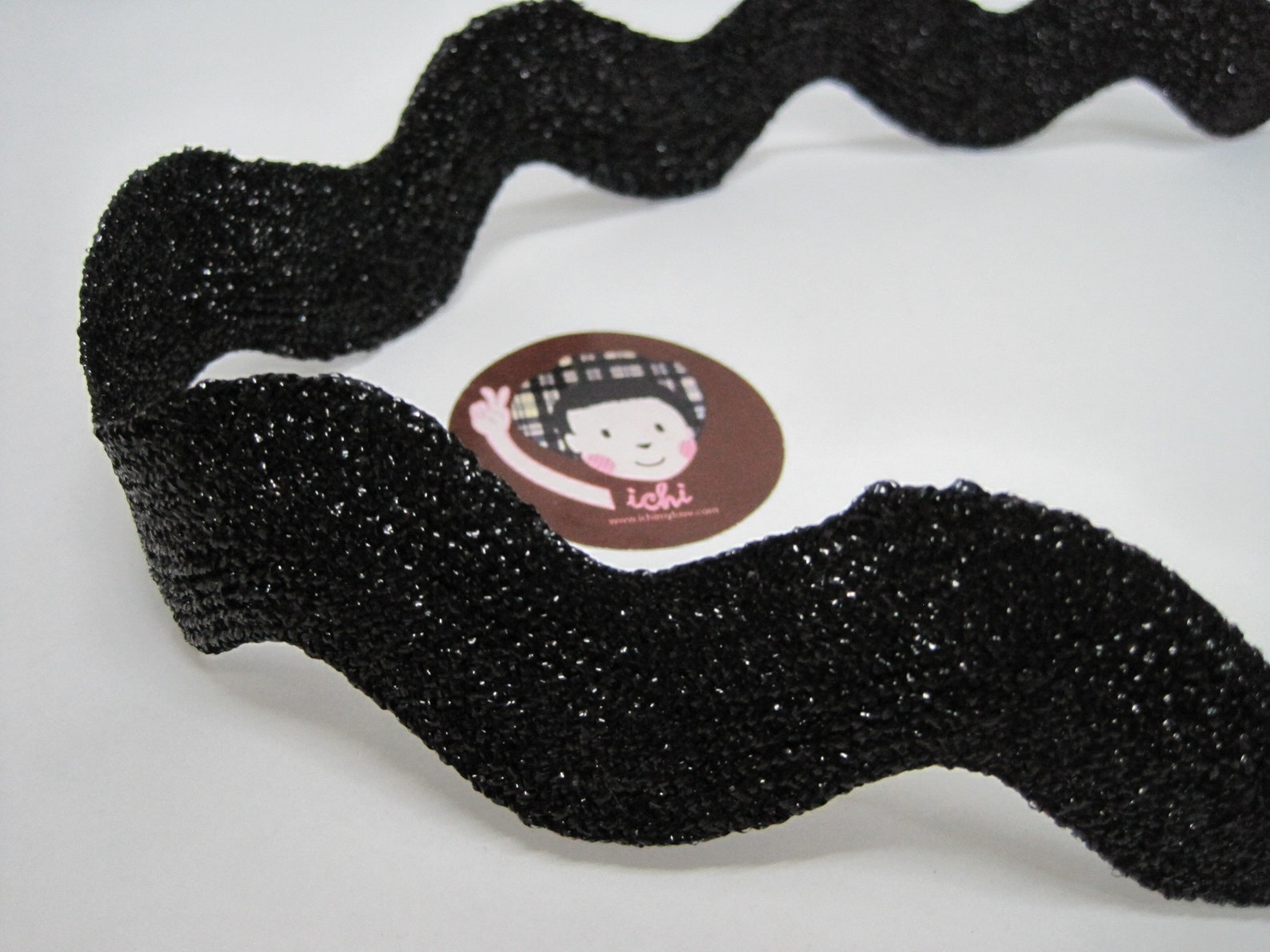 5 Yards Black Jumbo Metallic Rick Rack Trim Metallic Rick | Etsy