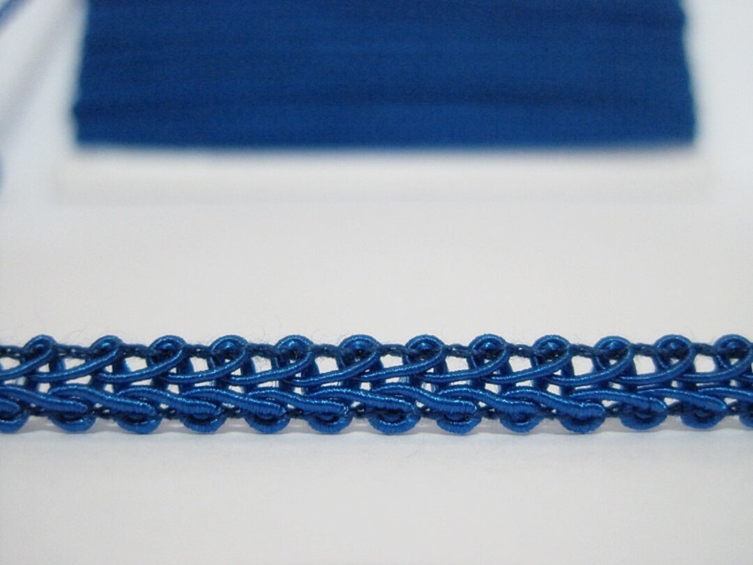 5 Yards 3/16" Royal Blue Gimp Braided Trim, Gimp Braid, Braided Cord ...