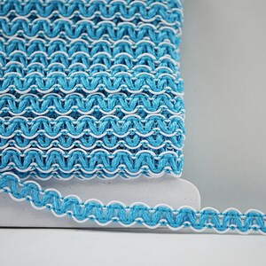 5 Yards Blue Rick Rack, Rick Rack Trim, Zig Zag Trim, Zig Zag, Ric Rac ...