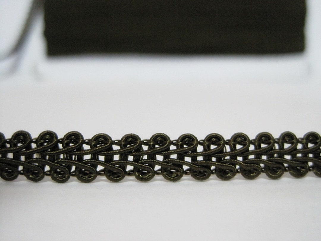 5 Yards 3/16" Dark Green Gimp Braided Trim, Gimp Braid, Braided Cord ...