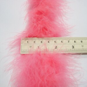 1 Yard 2.5" Feather Trim, Coral Pink Feather Trim, Ostrich Feather Trim ...