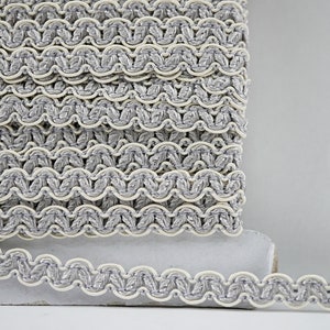 5 Yards Gray Rick Rack, Rick Rack Trim, Zig Zag Trim, Zig Zag, Ric Rac ...