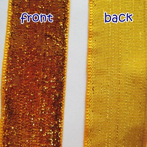 5 Yards 1" Orange Glitter Ribbon, Wide Glitter Ribbon, Glitter Yarn ...