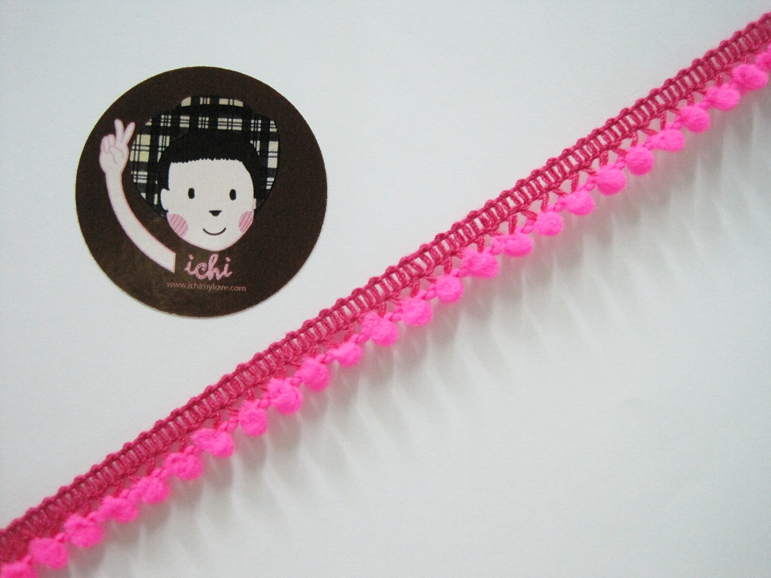 5 Yards Hot Pink Tiny Pom Pom Trim Mini Pom Pom Trim Tiny | Etsy