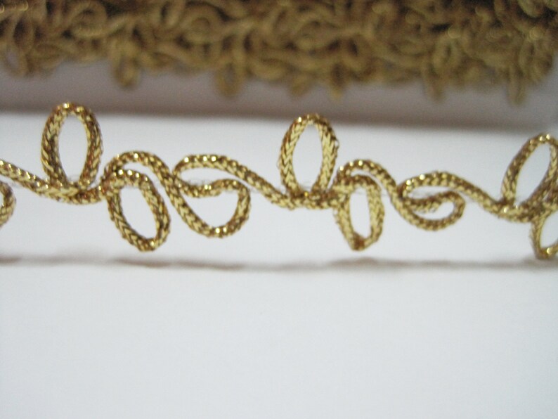 5 Yards 3/4" Light Gold Metallic Leaf Trim, Metallic Lace Trim, Party ...