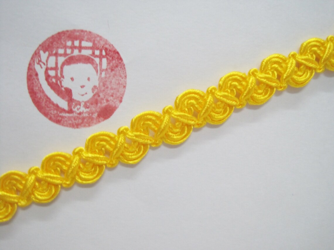 5 Yards Bright Yellow Braid Braided Trim Loop Trim Braided - Etsy