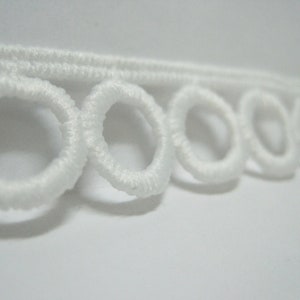 5 Yards Round Loop Lace White Trim Ivory Lace Trim Cotton - Etsy
