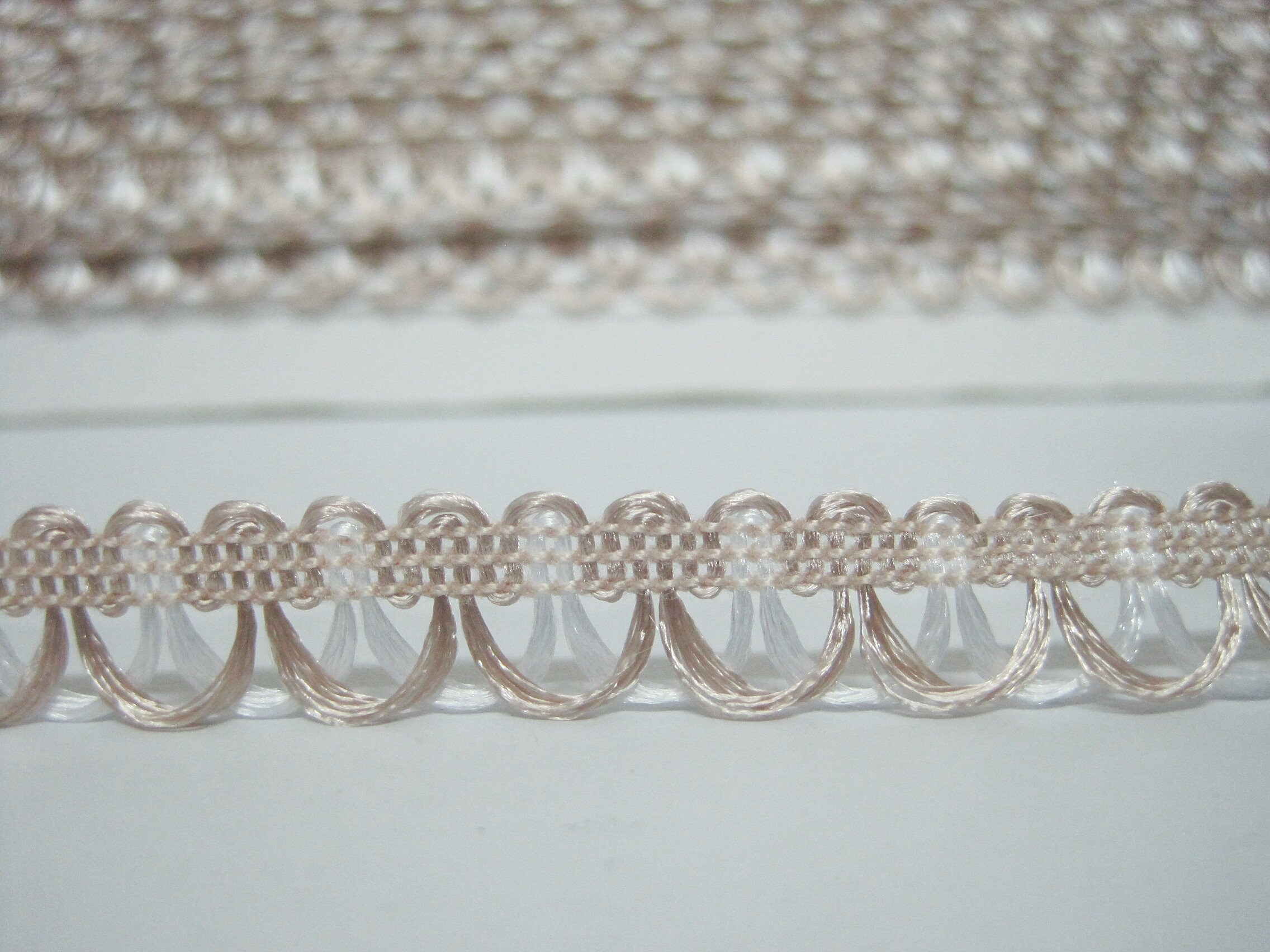 5 yards Beige-White Scallop Loop loop trim braided trim | Etsy