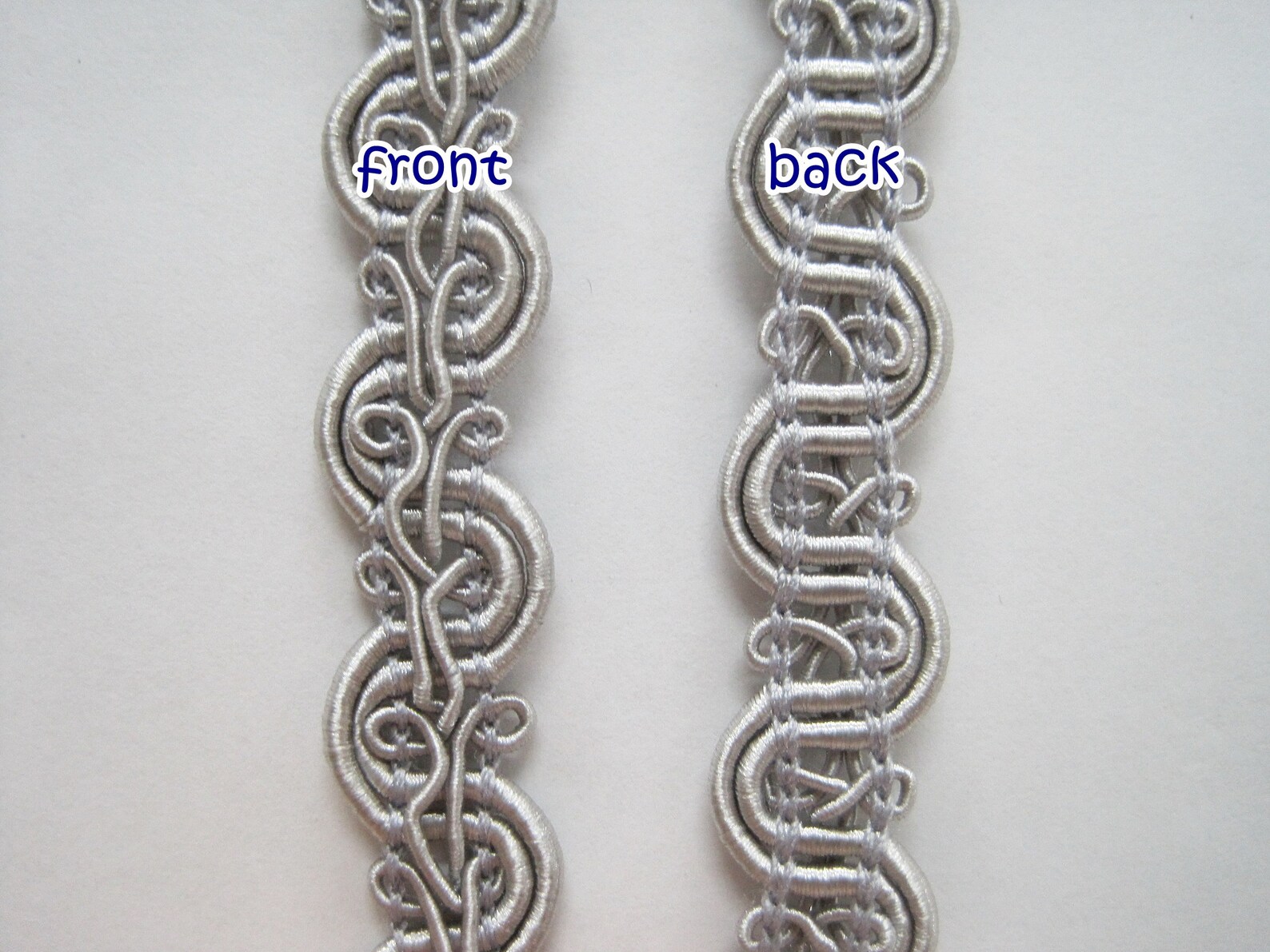 5 Yards 1/2 Silver Braid Trim Silver Gimp Braid | Etsy