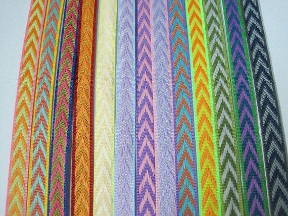 5 Yards Chevron Ribbon SELECT COLOR Colorful Chevron Ribbon | Etsy