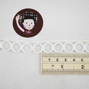 5 Yards Round Loop Lace, White Trim, Ivory Lace Trim, off White Lace ...