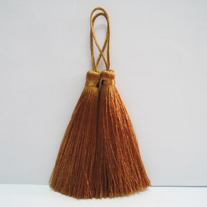 10 Pcs Golden Brown SP35 Long Tassel, Wholesale Tassels, Tassel ...
