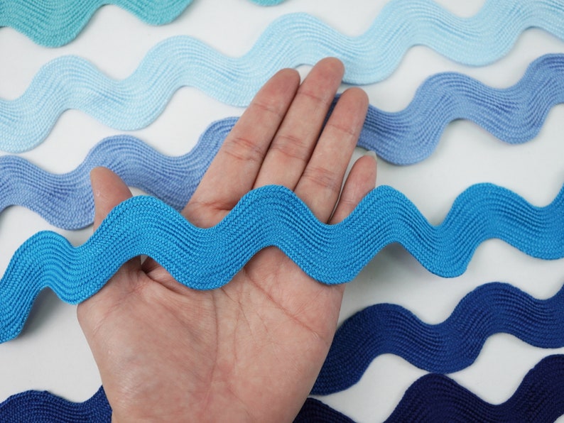 5 Yards Blue Jumbo Rick Rack Trim, Blue Rick Rack, Rick Rack Trim, Rick ...