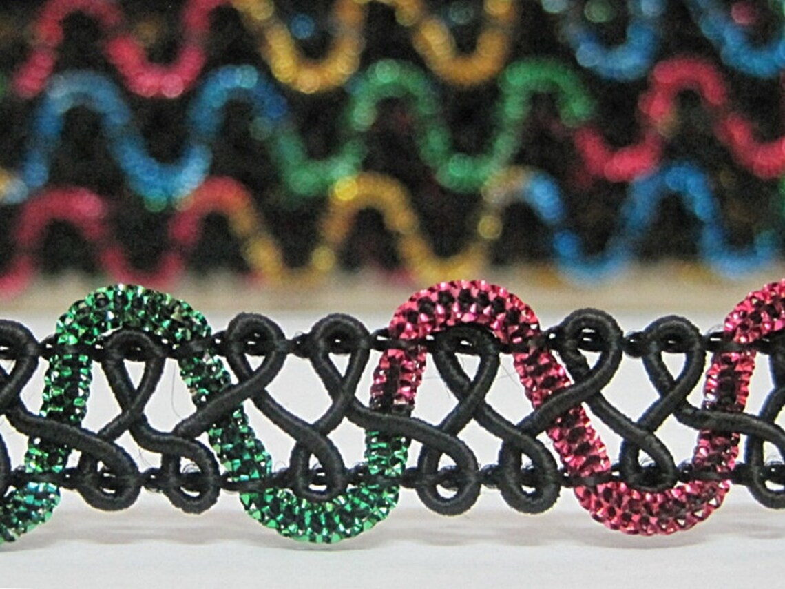 5 Yards Multicolored Metallic Rick Rack Trim Ric Rac Trim - Etsy