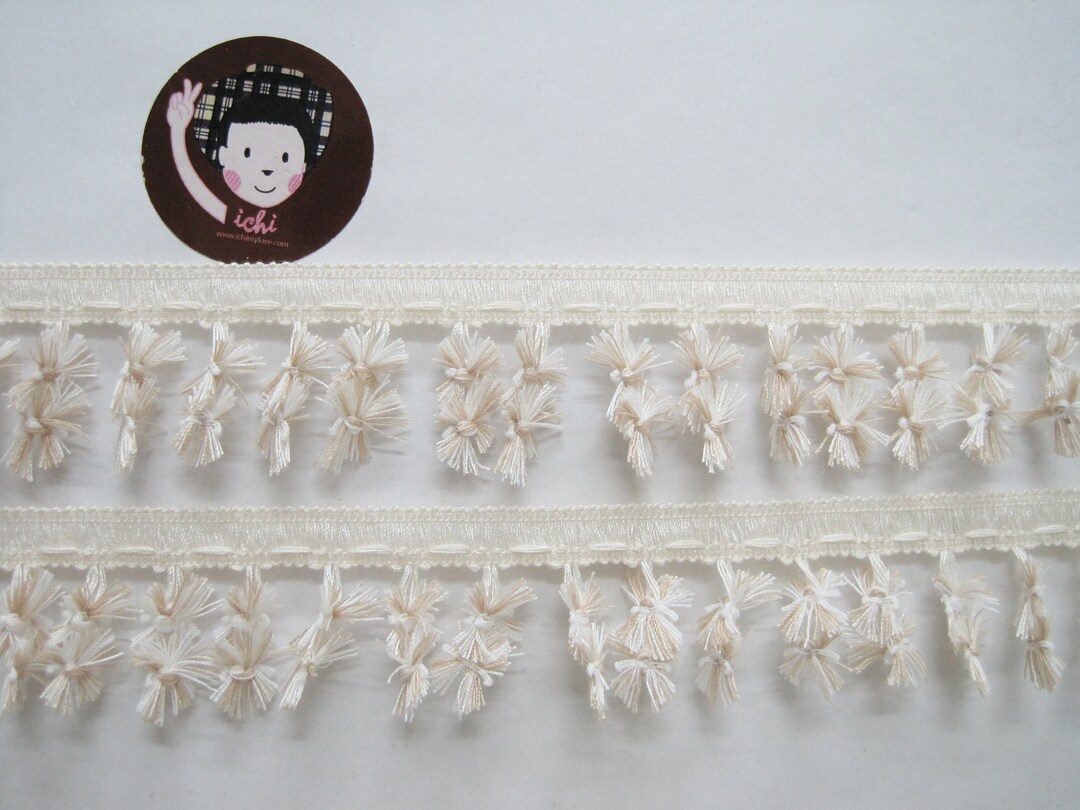 5 Yards Ivory Fly Fringe, Ivory Flower Trim, Flower Braid, Flower Trim ...