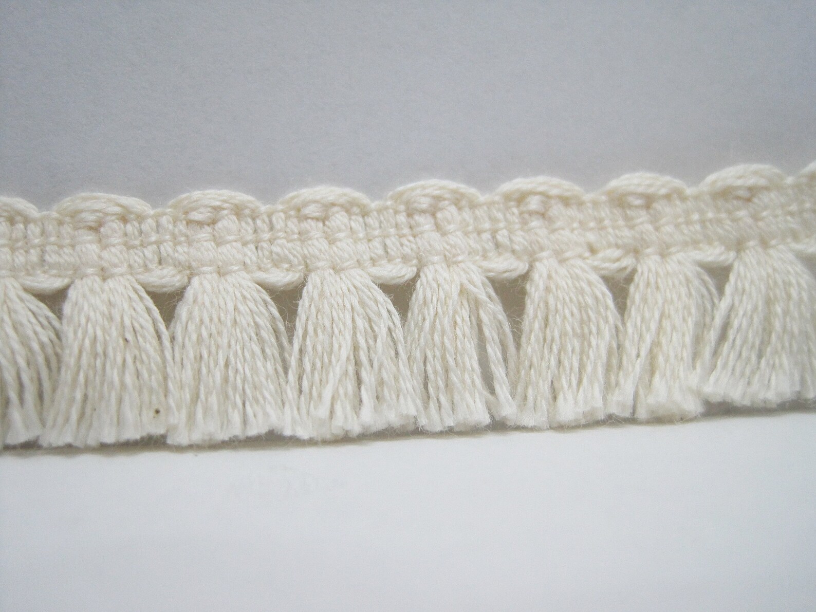 5 Yards 100% Cotton Tassel Trim, Natural Trim, Ivory Trim, Wholesale ...