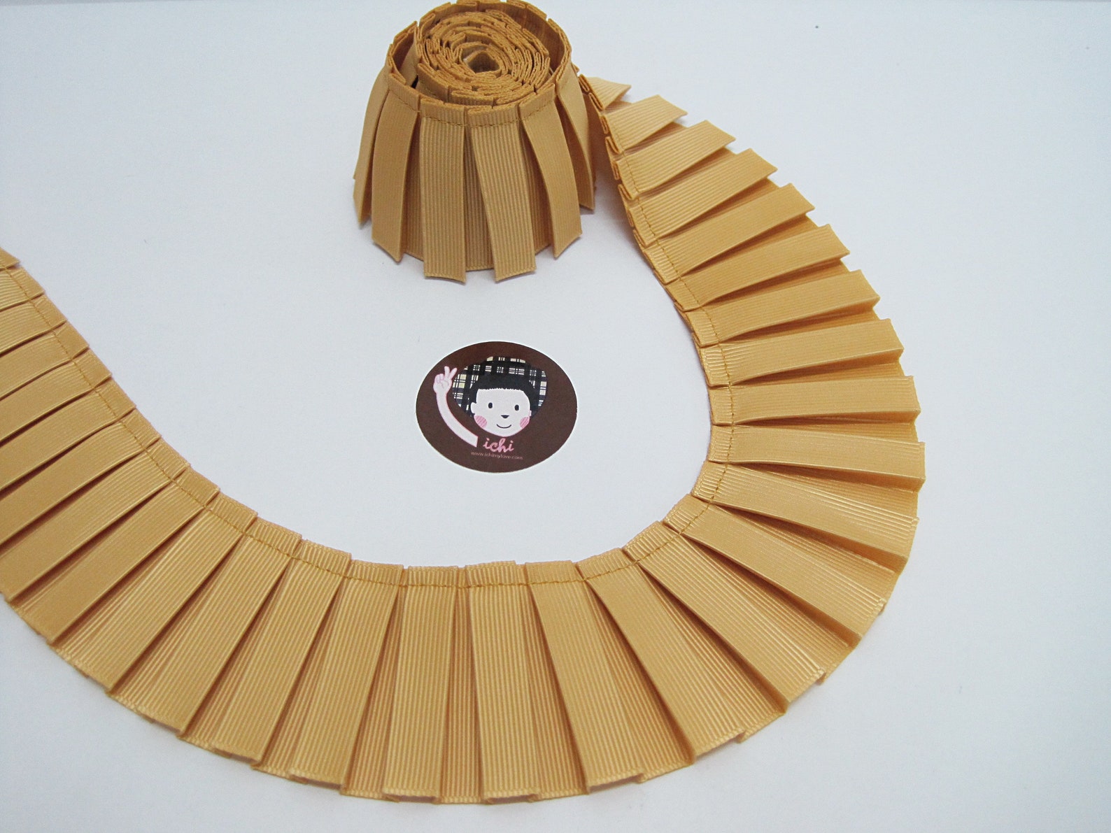 1 Yd 2 Yellow-gold Grosgrain Box Pleated Trim Box - Etsy