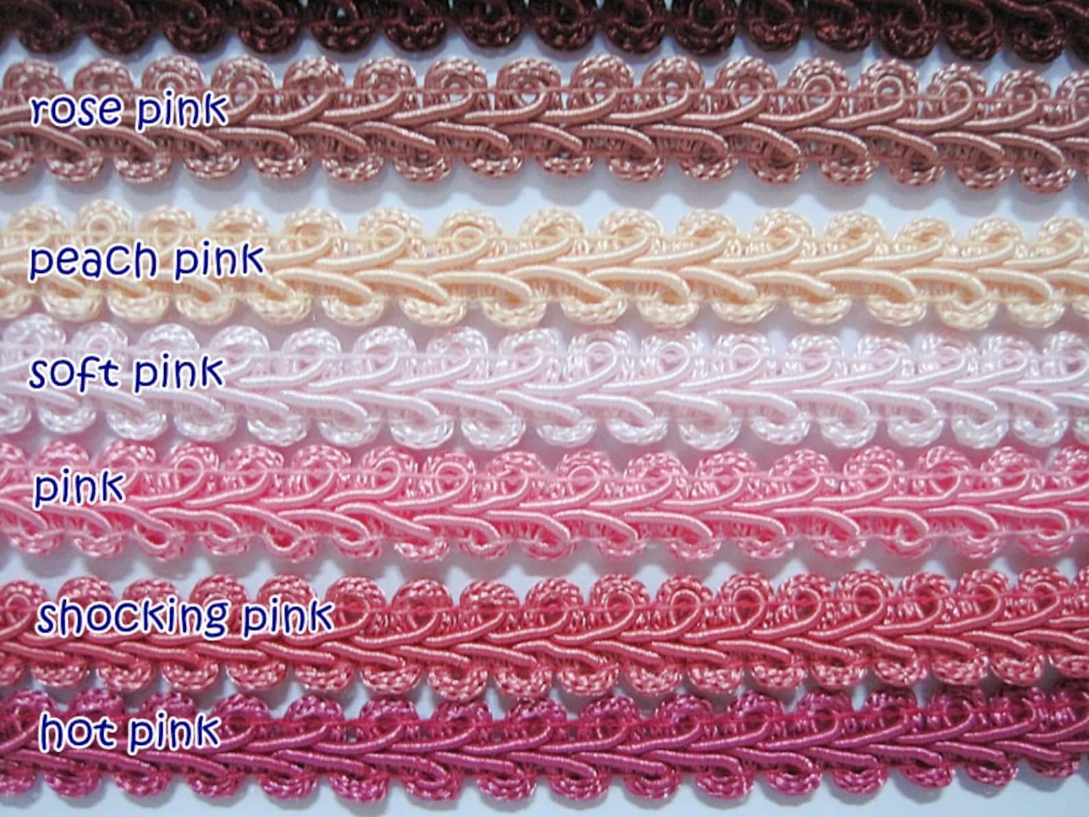 5 Yards 3/8 Hot Pink Gimp Braided Trim Gimp Braid | Etsy
