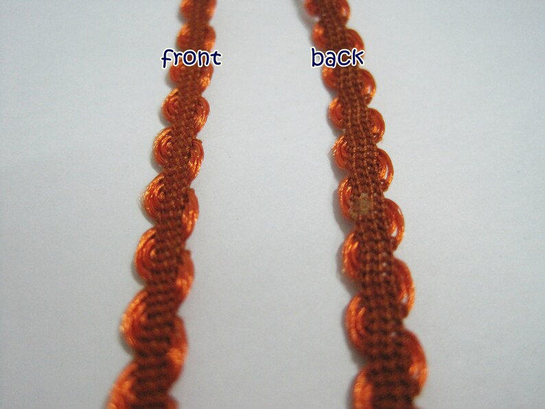 5 Yards 1/4" Orange Shiny Braid, Braided Trim, Braid Lace Trim, Lace ...