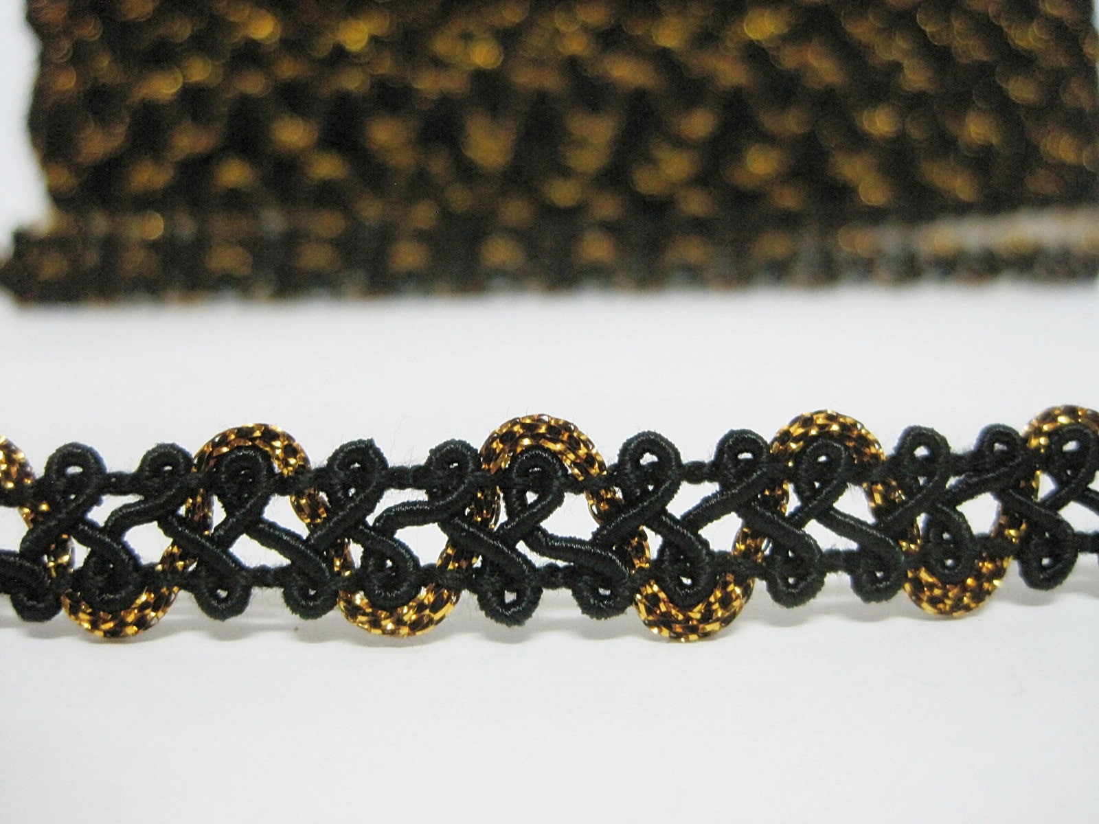 5 yards Black Gold Metallic Rick Rack Trim Ric Rac Trim | Etsy