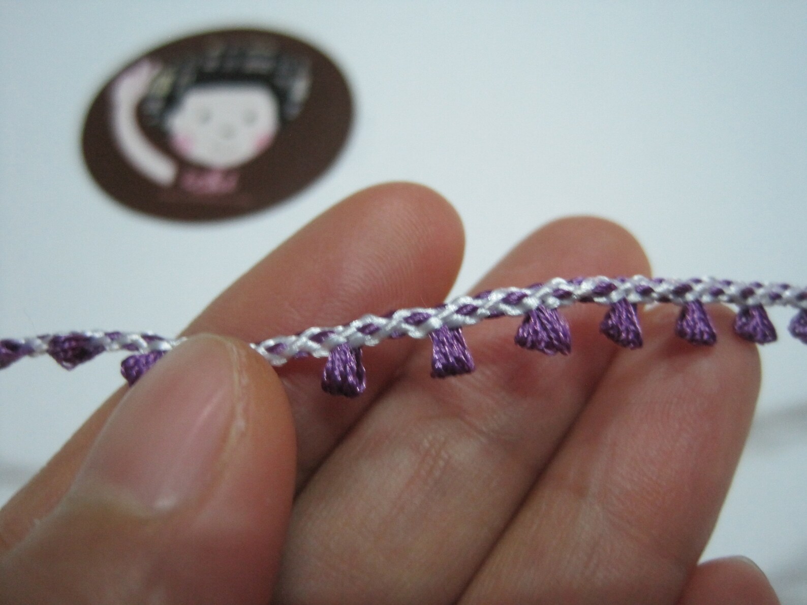 5 Yards Violet Picot Trim, Picot Edge Trim, Picot Edge Ribbon, Picot ...