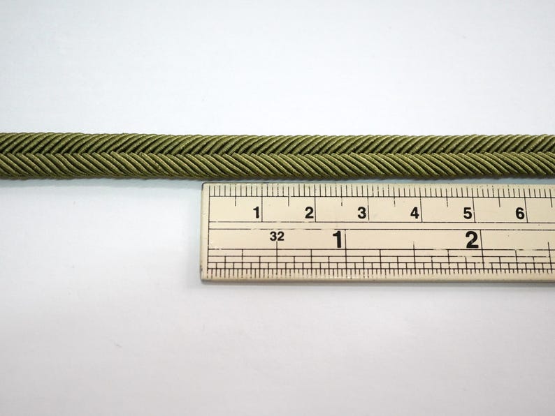 5 Yards 10 Mm Olivine Green Soutache Cord, Soutache Braid, Shiny Cord ...