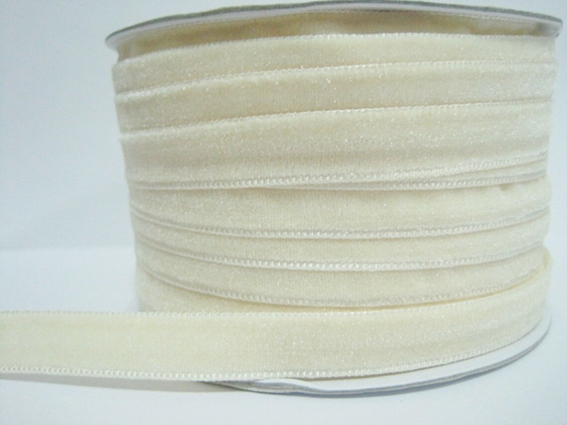 5 Yards 1/2 Cream Velvet Ribbon Cream Velvet Ribbon - Etsy