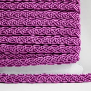 5 Yards 1/4" Purple Braided Cord, Purple Cord, Flat Braided Cord, Flat ...