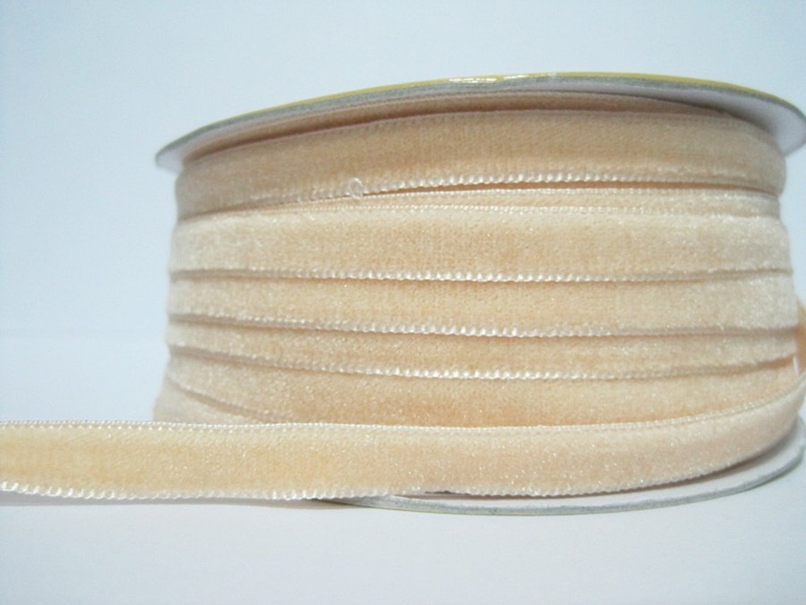 5 Yards 3/8 Vanilla Velvet Ribbon Cream Velvet Ribbon - Etsy