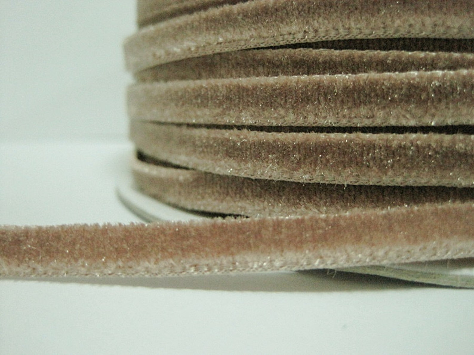 5 Yards 1/4 Beige Velvet Ribbon Brown Ribbon Ribbon | Etsy