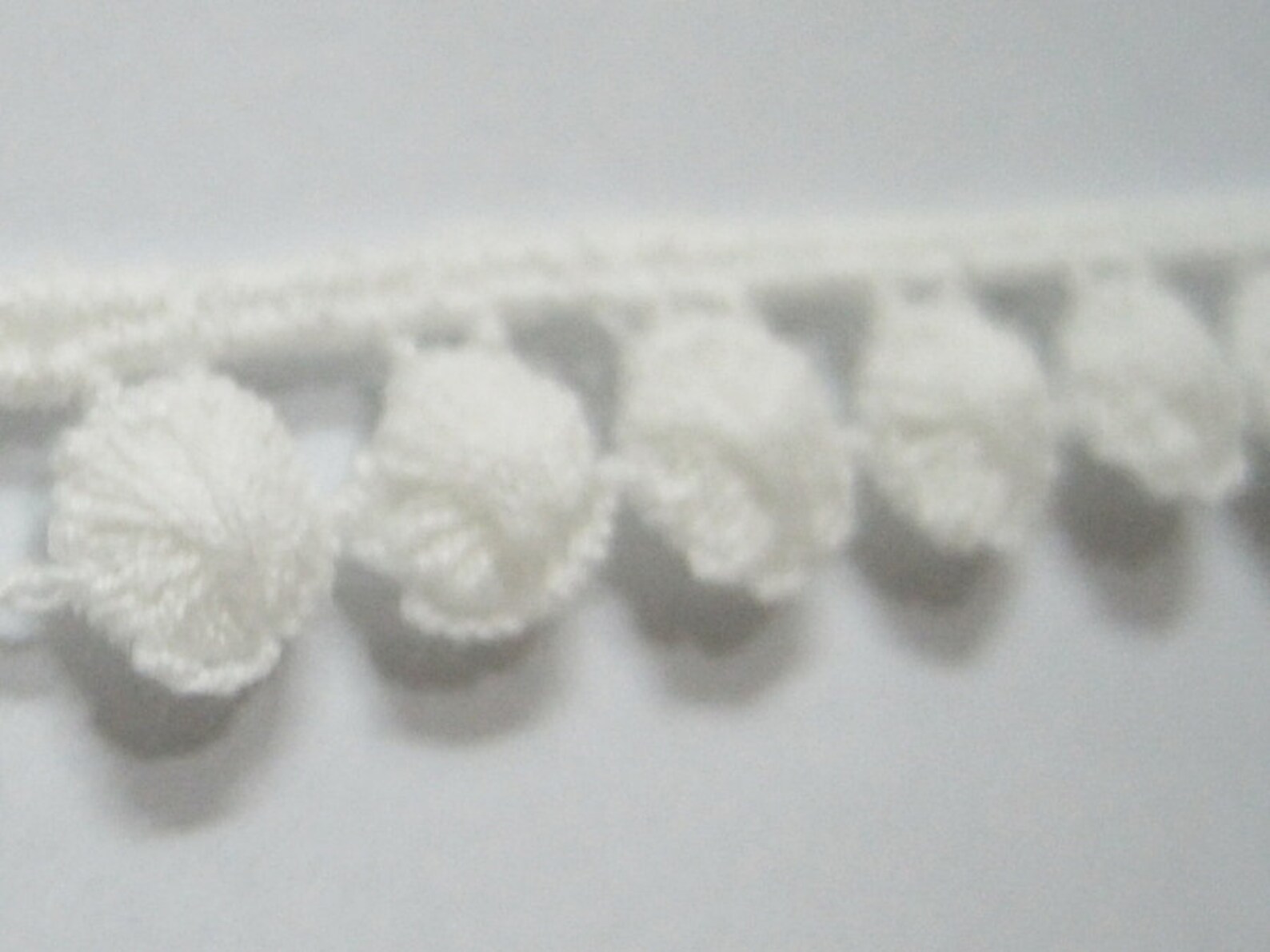 5 Yards Off-white Flat Ball Trim, White Trim, Cotton Trim, Trim Lot ...