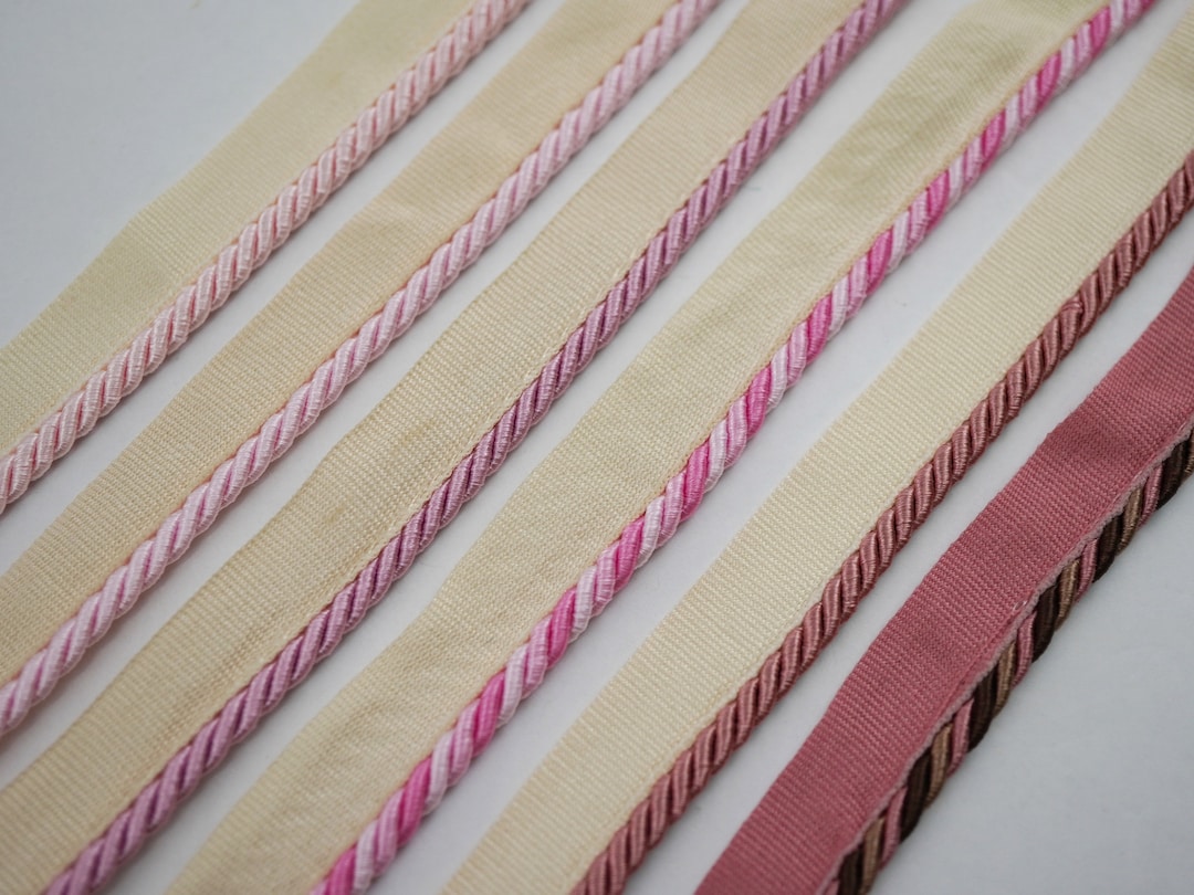 5 Yards Pink Lip Cord Piping, Pink Lip Cord, Edge Piping, Decorative ...