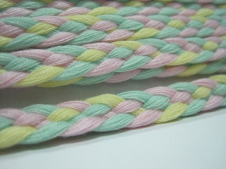 5 Yards Braided Trim Multicolored Trim Flat Braided Cord | Etsy