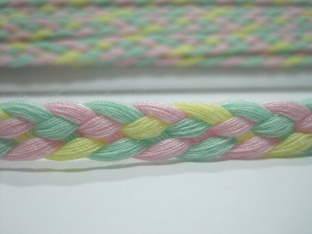 5 Yards Braided Trim Multicolored Trim Flat Braided Cord - Etsy
