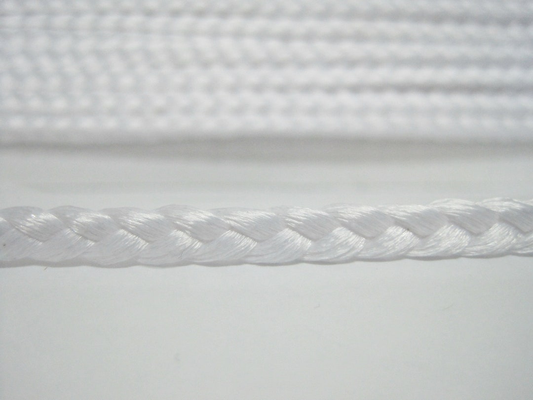 5 Yards 1/4" Braided Cord, Flat Braided Cord, Flat Cord, Braided ...