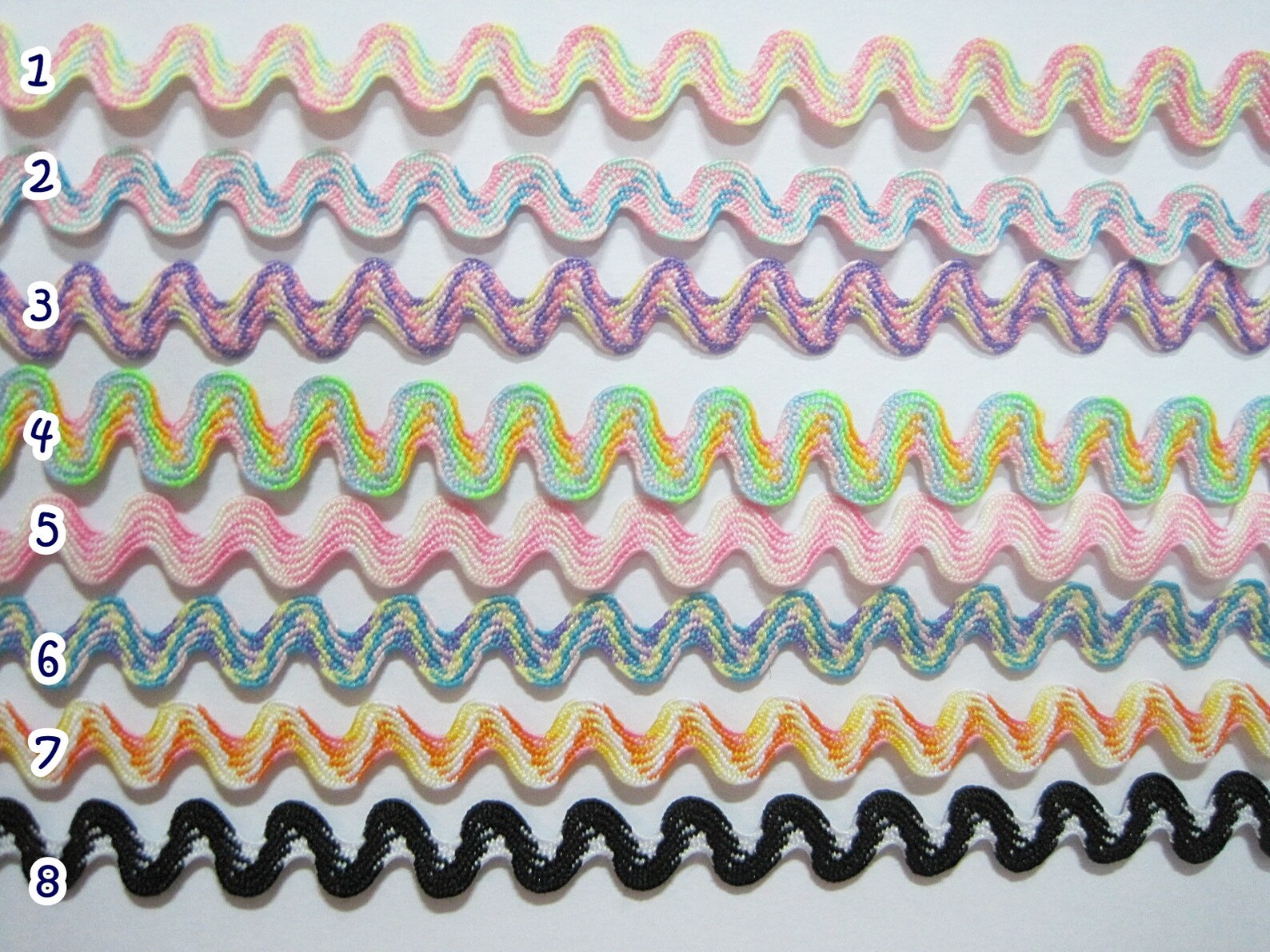 5 yards Rick Rack Trim Multicolored trim Colorful trim Ric | Etsy