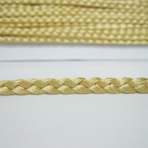 5 Yards 1/4" Braided Cord, Gold Cord, Flat Braided Cord, Flat Cord ...