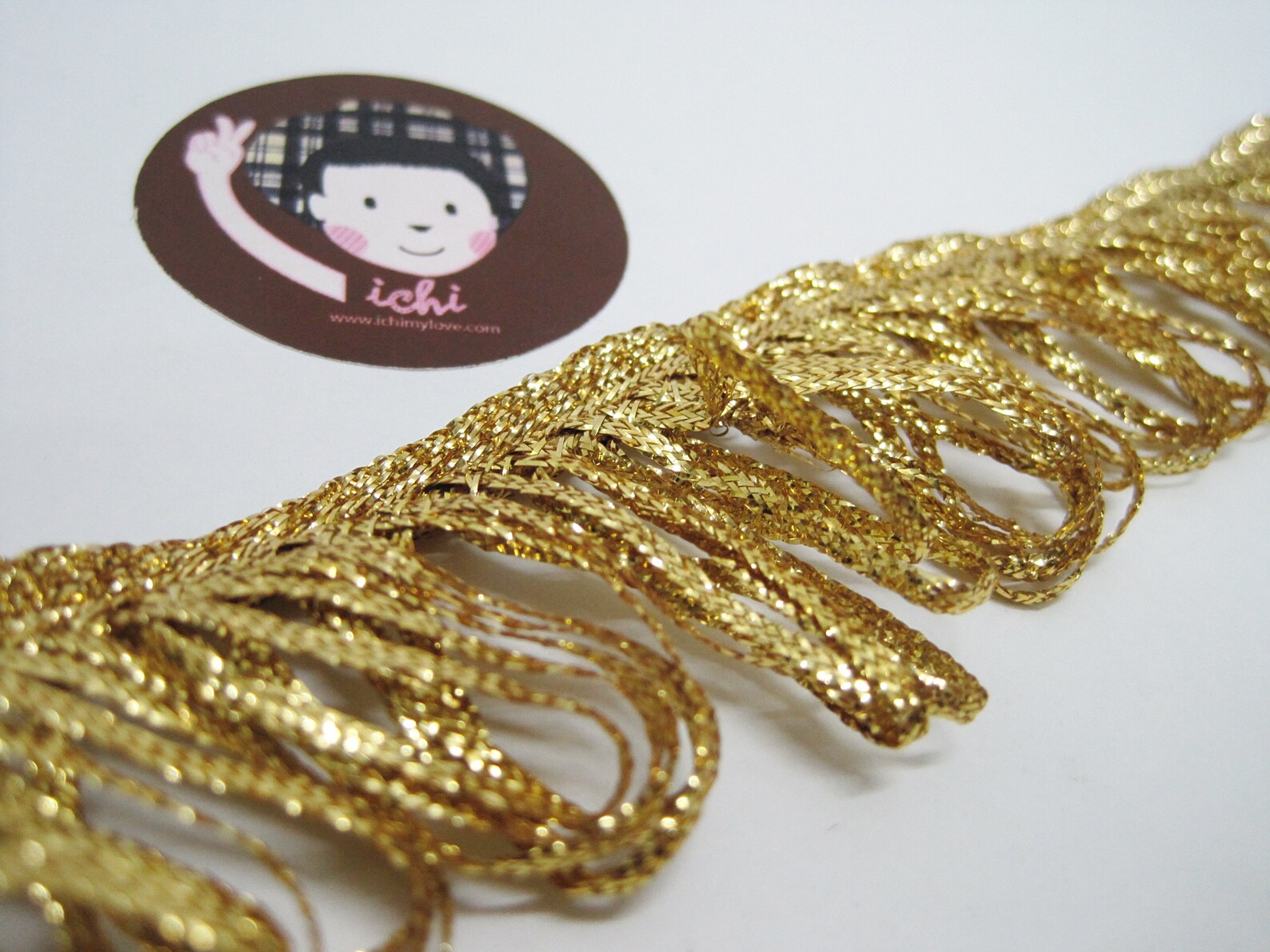 5 Yards Gold Metallic Loop Fringe, Tassel Trim, Bullion Fringe, Loop ...