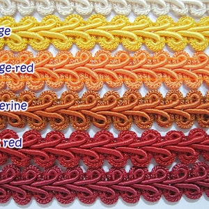 5 Yards 1/2 Mustard Yellow Gimp Braided Trim, Gimp Braid, Braided Cord ...