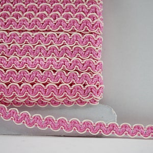 5 Yards Pink Rick Rack, Rick Rack Trim, Zig Zag Trim, Zig Zag, Ric Rac ...