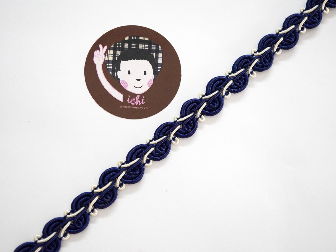 5 Yards 1/2" Navy Blue-vanilla Gimp Braid - Etsy